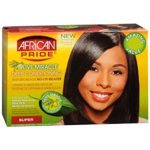 African Pride - Olive Miracle : Kit Défrisant - Anti Breakage / sans ...